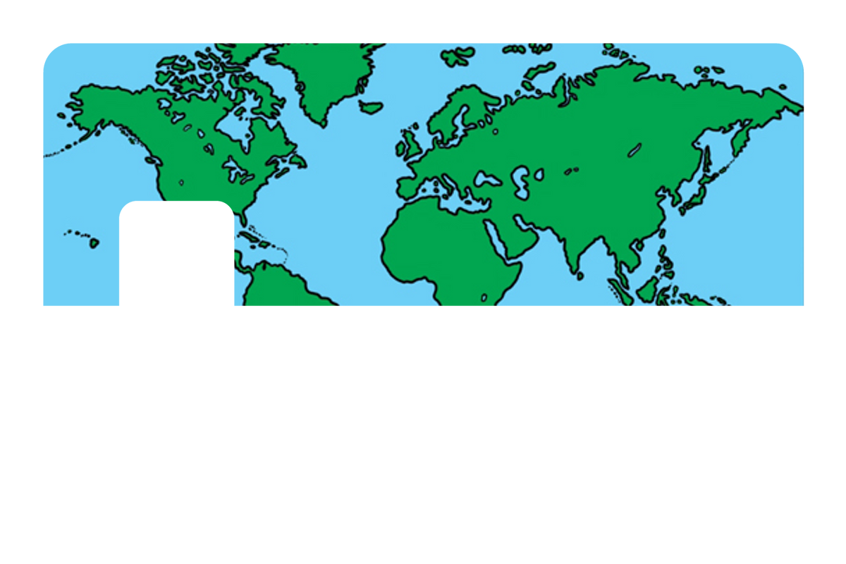Credit Cards Stickers World Map – Blitz™ Covers